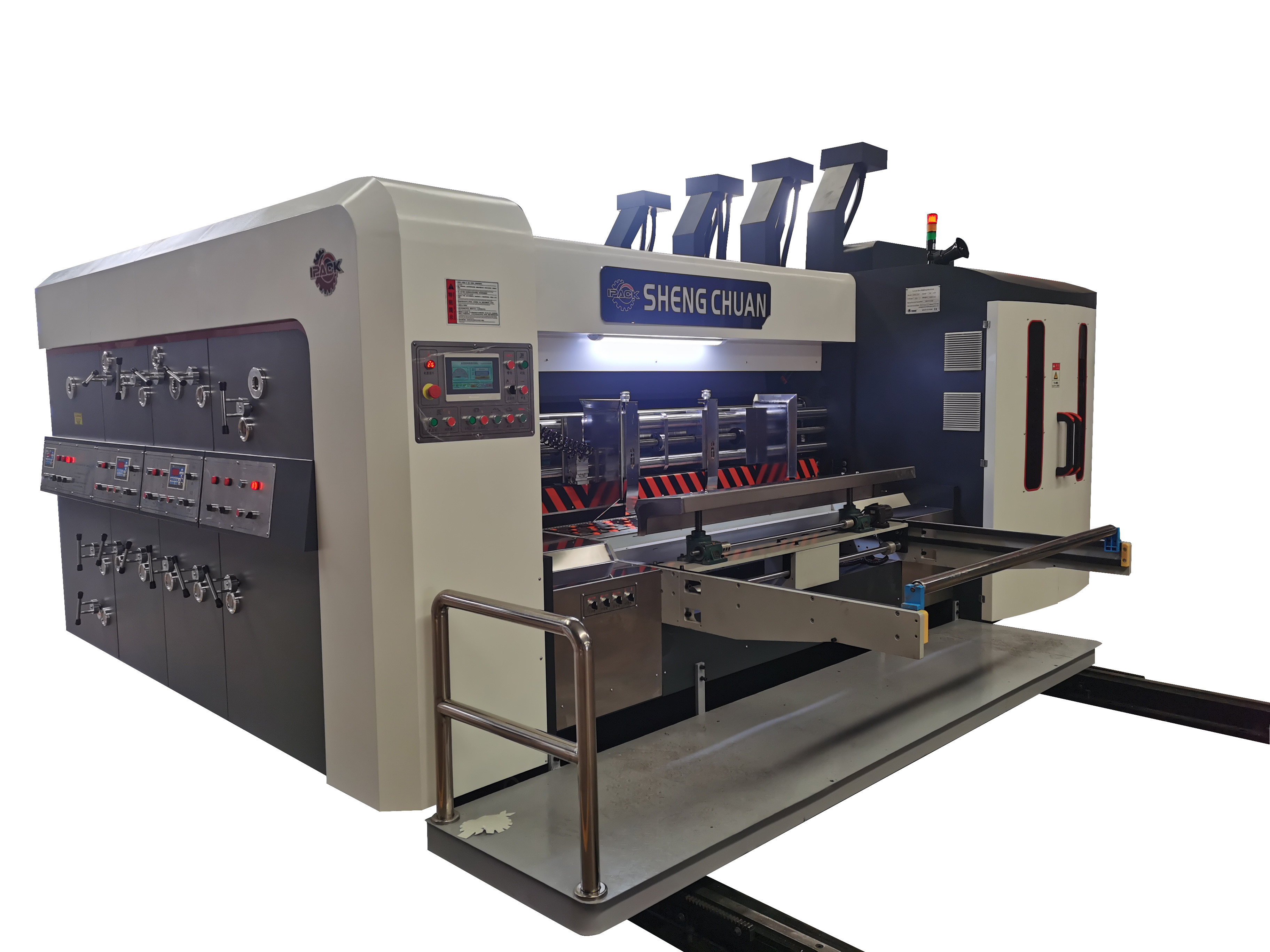 Flexo Printer Slotter Die-Cutter Stacker Machine Corrugated Cardboard ...